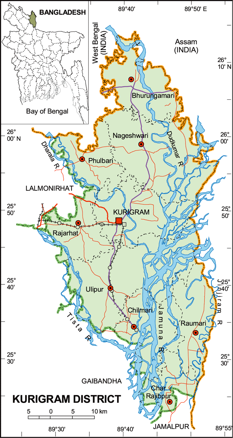 Kurigram: Kurigram District Map