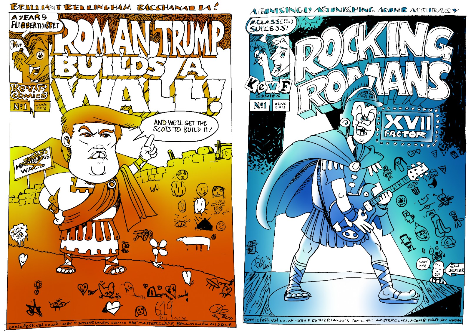 Kev F comic art: Roman Trump Builds A Wall - Roman themed comics from ...