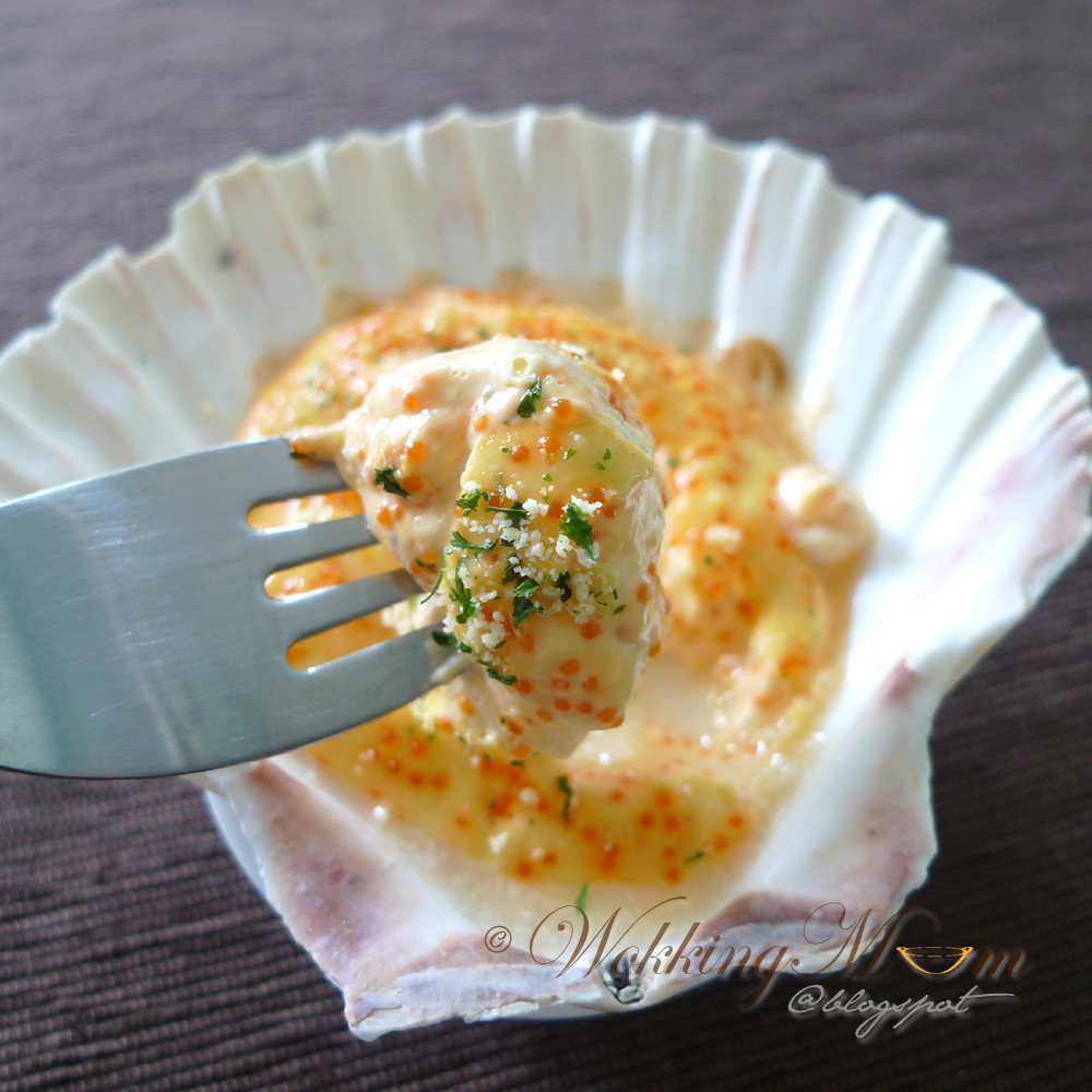 Let's get Wokking!: Hotate Mentaiyaki 明太子焗扇贝 | Singapore Food Blog on ...