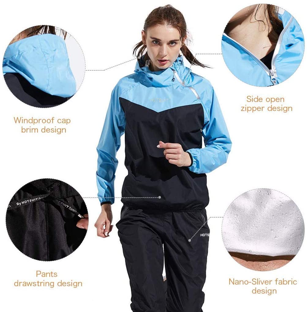 Health and Sport Promotions: HOTSUIT Sauna Suit Women Weight Loss Boxing Gym Sweat Suits Workout ...