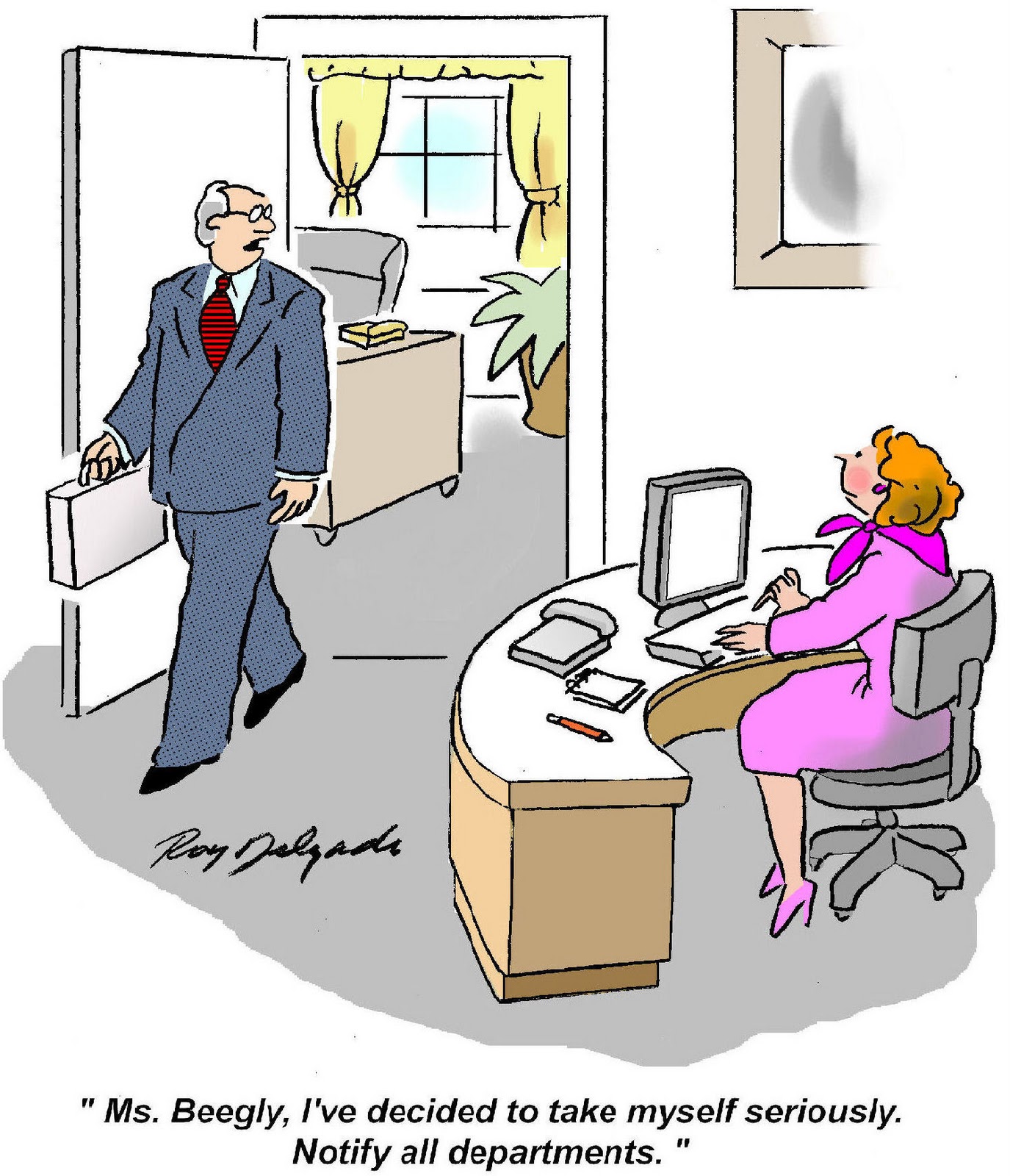 Plum Loco - Roy Delgado: Executive cartoon - 8810 - Roy Delgado