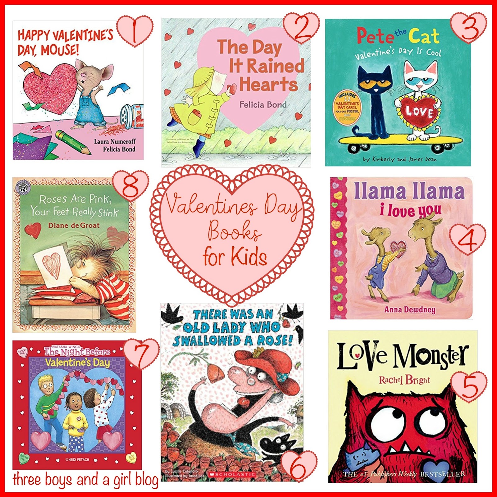Three Boys and a Girl : Valentine's Day Books For Kids