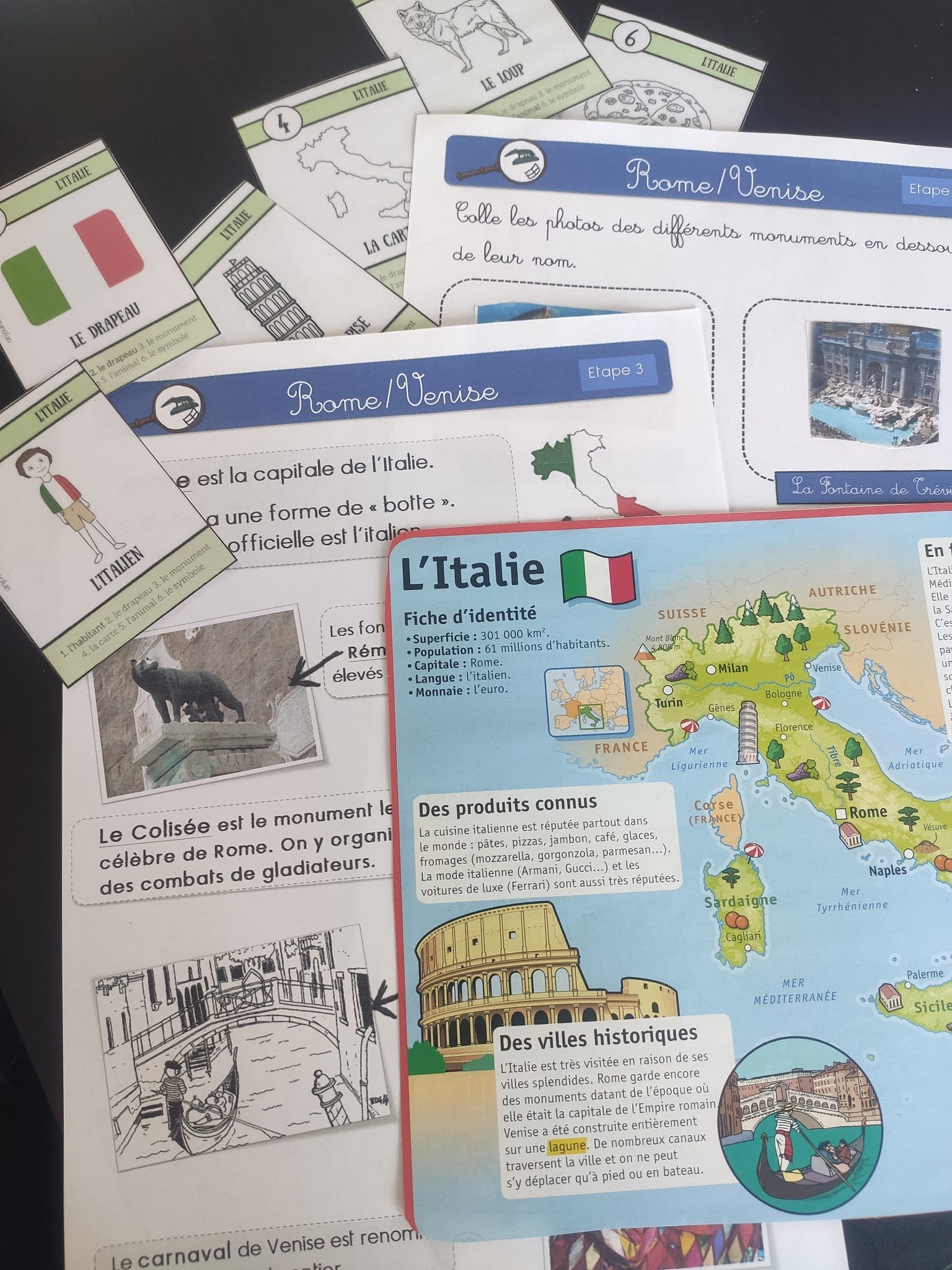 Tour du monde - Découverte de l'Italie - Activités + Les mini mondes