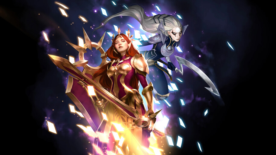 Leona, Diana, LoL, Legends of Runeterra, 4K, #5.2763 Wallpaper PC Desktop