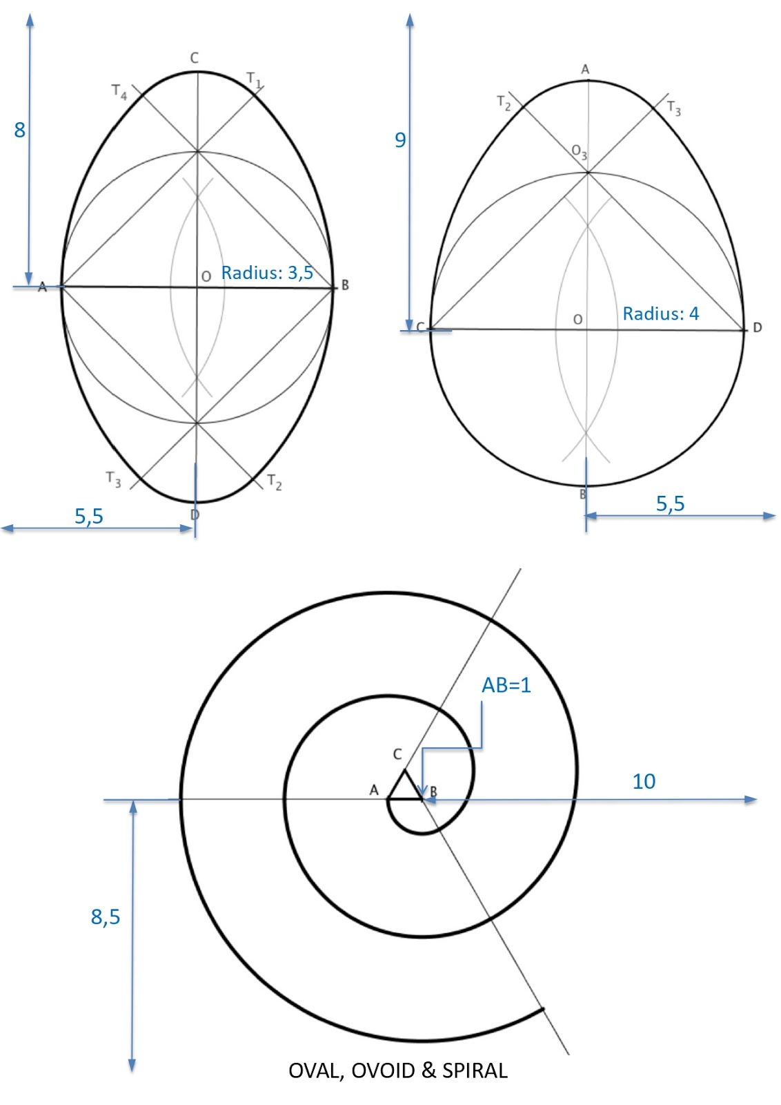 PlasTIC-art 2º ESO: OVAL, OVOID AND SPIRAL