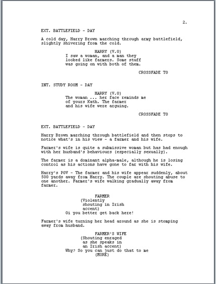 AS Film Studies : Harry Brown Screenplay