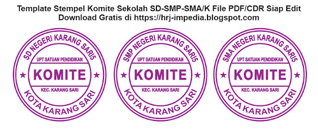 Contoh Stempel Dinas Pendidikan UPT Sekolah Komite SD/SMP/SMS/K Free ...