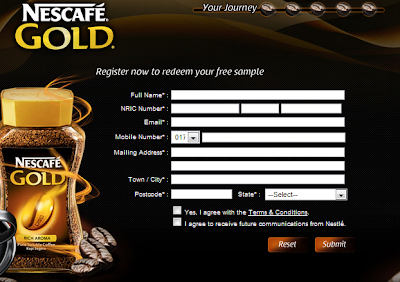 Nescafe:Free Nescafe Gold premium sample