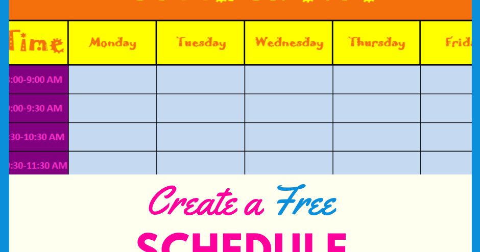 Figuring It Out 101: Make a Schedule this Summer For Easier Days