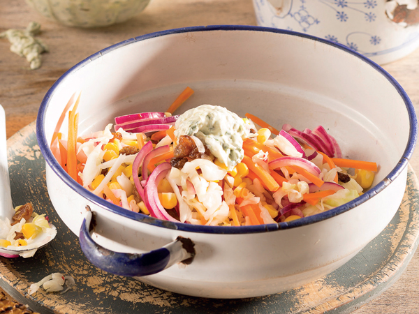 In en om die huis: Gepiekelde koolslaai met mielies