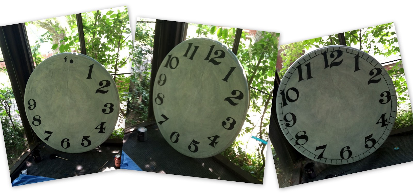 sugartotdesigns: Clock Face Table Makeover