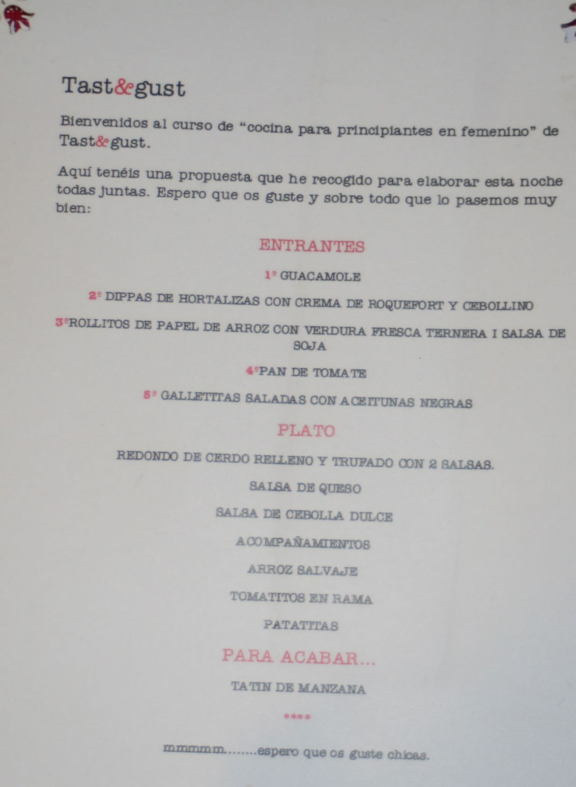 tast & gust: 1er COOKING SHOW DE TAST&GUST