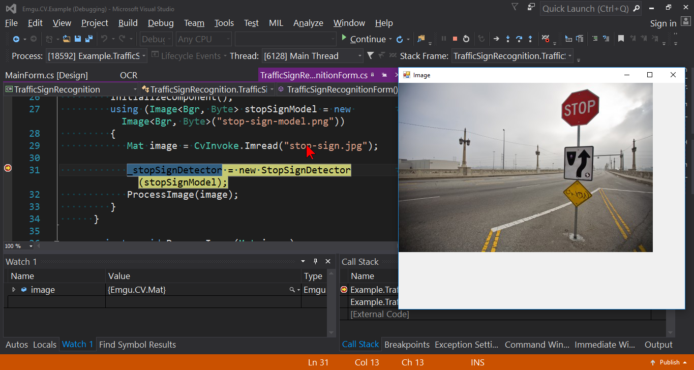 深海大章魚: EmguCv Debug visualizer