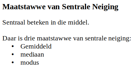 Wiskundige Geletterdheid Gr 12: Opsomming van data: Gemiddeld, mediaan ...