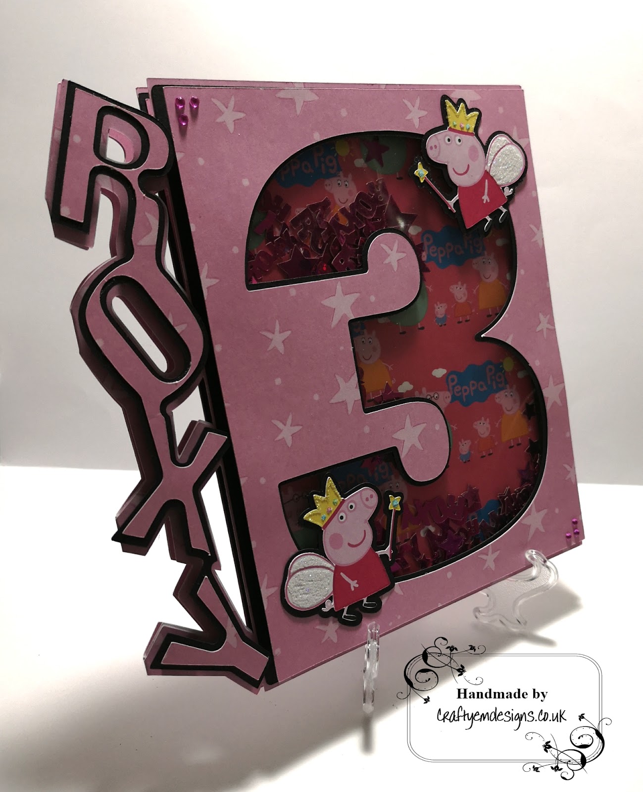 craftyemdesigns: Peppa Pig 3rd Birthday Handmade Card