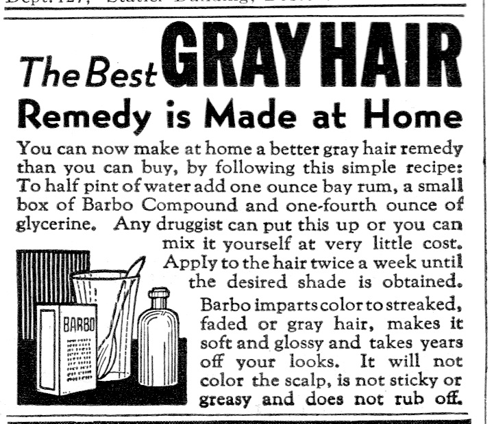 The Paper Collector: Hair coloring ads, 1936