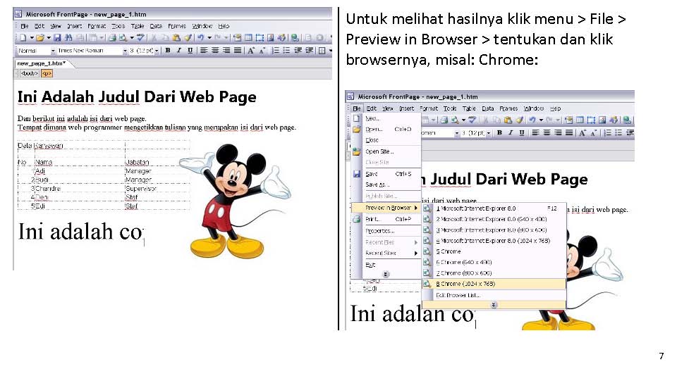 Membuat Web Page (Halaman Web) Menggunakan Microsoft Frontpage - Niguru Indonesia