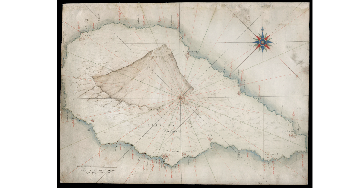 Cais do Pico: Eis um mapa da ilha do Pico com quase 450 anos