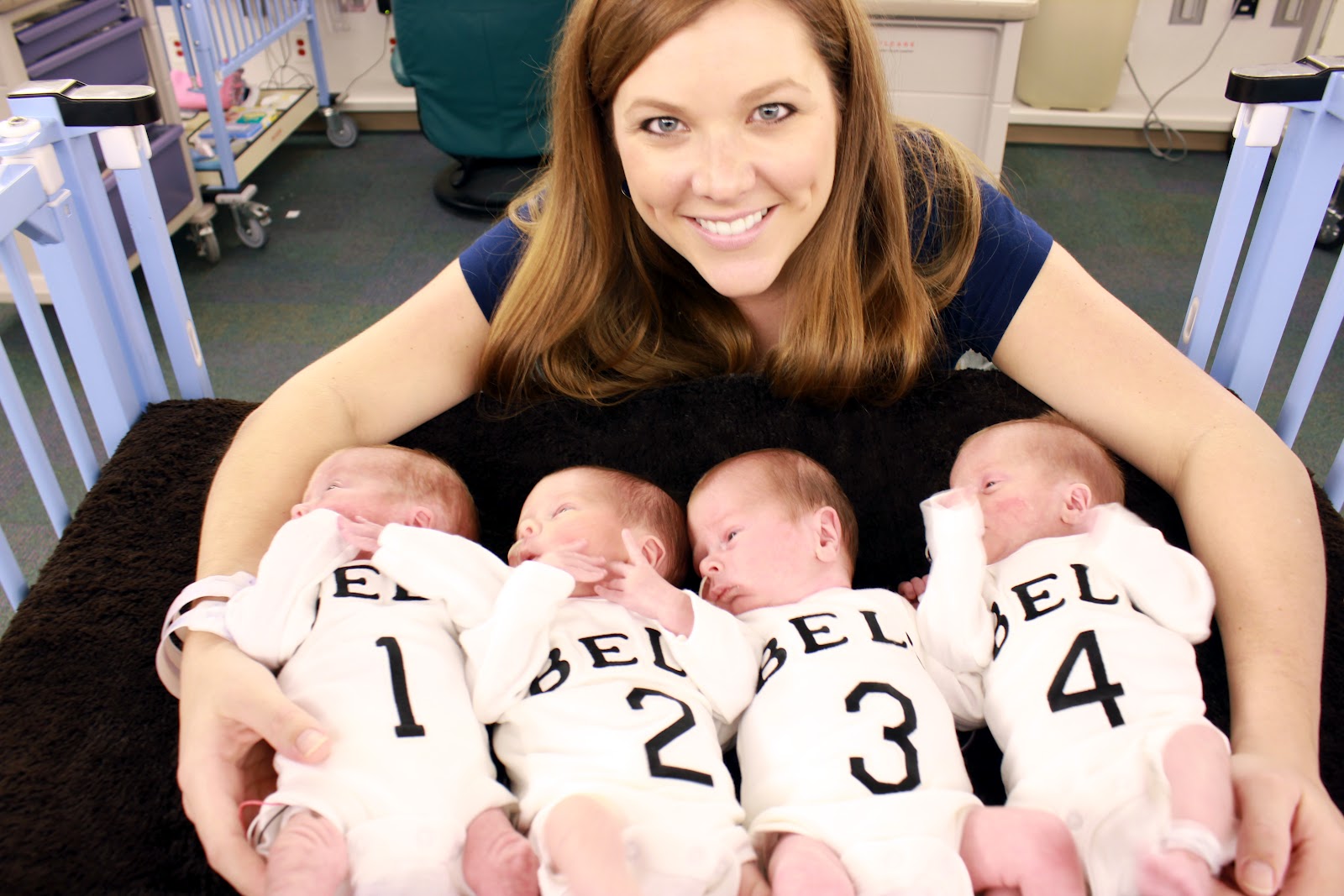 Texas Tales: {Quad Squad} One Month Photos!