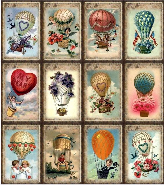 Imprimolandia: Globos vintage para imprimir