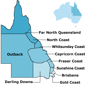 Queensland Regional Map Pictures | Map of Australia Region Political