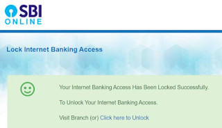 How to lock and unlock SBI Internet Banking online?