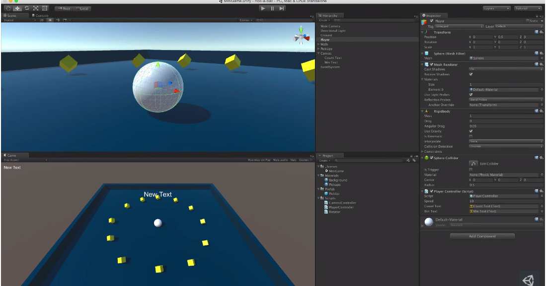 LateDreamer의 좌충우돌: Unity Tutorial: Roll-a-Ball, part 1