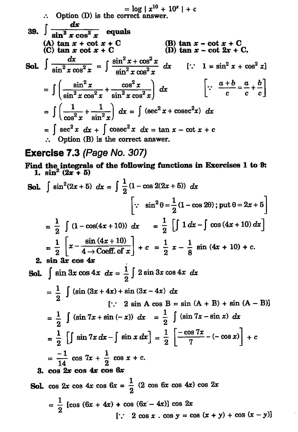 Integrals 12 math - Studypur