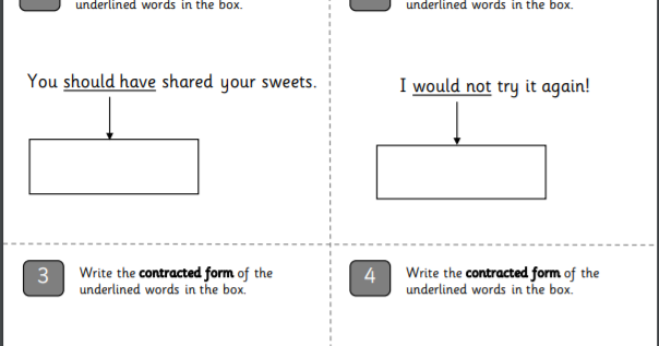 Year 6: Thursday grammar - contracted form