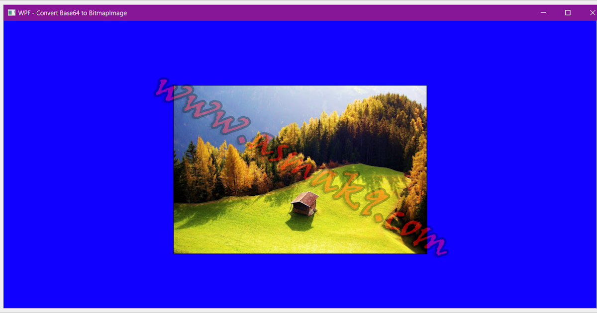 WPF: How to convert Base64 Image to BitmapImage - Asma's Blog