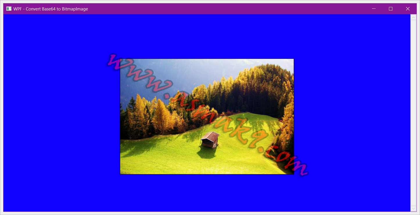 WPF: How to convert Base64 Image to BitmapImage - Asma's Blog