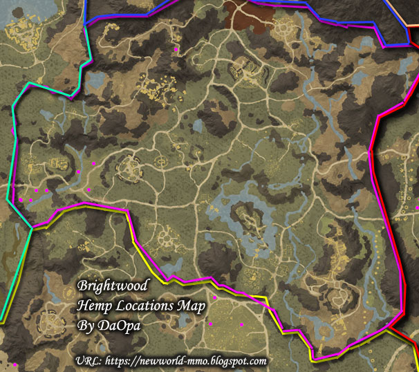New World: Brightwood hemp map