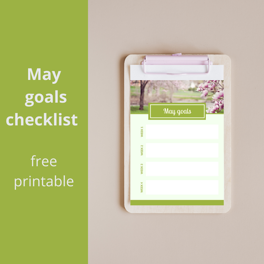 May goals checklist - free printable |Keeping it Real