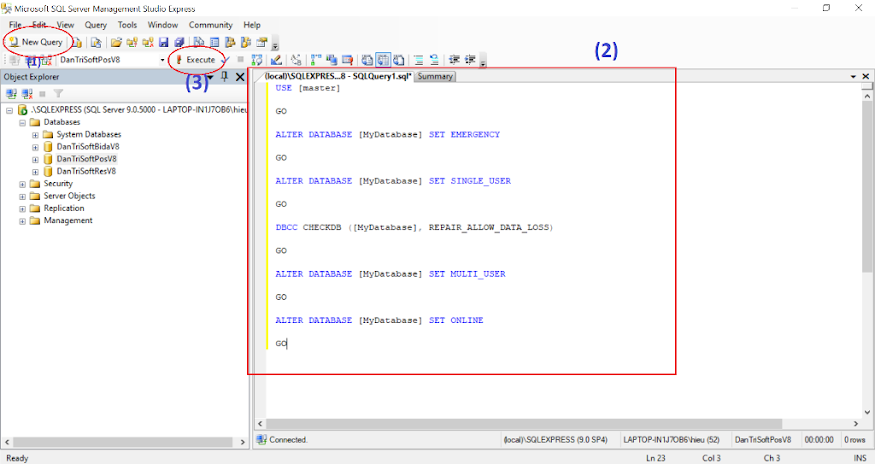 Windows: Attach database SQL Server khi không có file LDF mà chỉ có ...