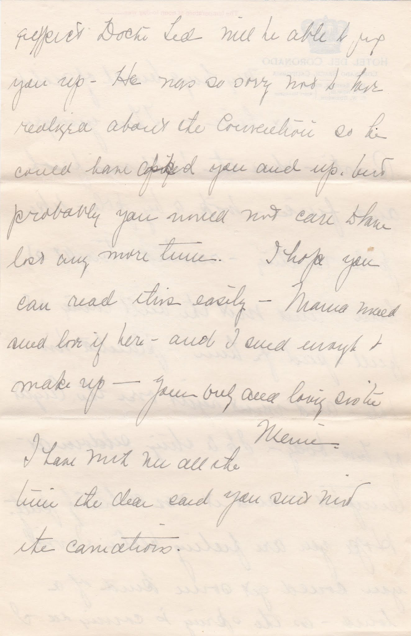 Under Every Tombstone: A 1903 LETTER FROM THE HOTEL DEL CORONADO ...