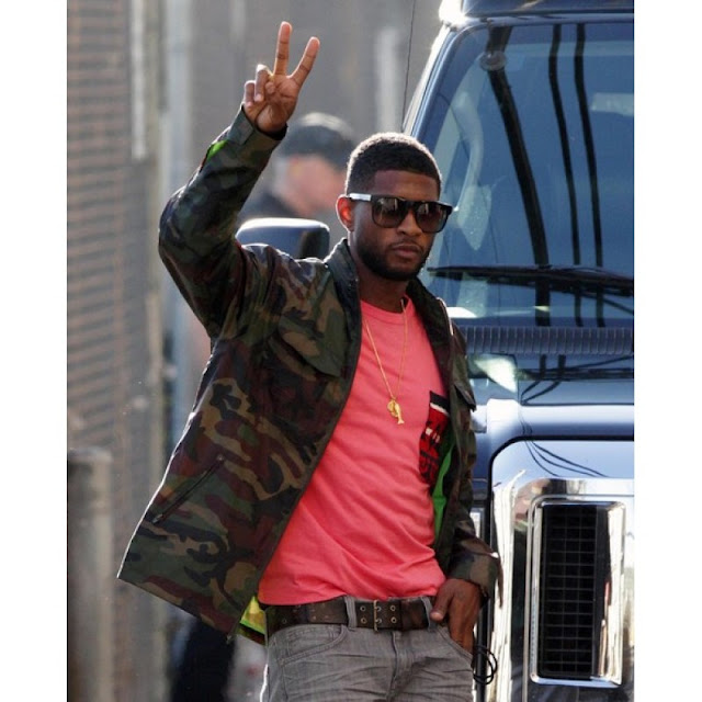 Celebrities leather jacket for sale: Usher Military Costum Jacket