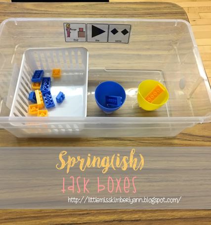 Little Miss Kim's Class: Spring Themed Task Boxes for Special Education