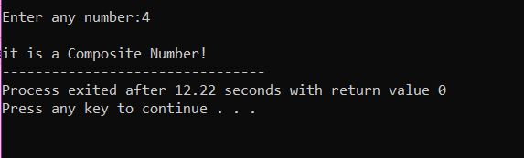 Program to Check any number is Prime or Not.