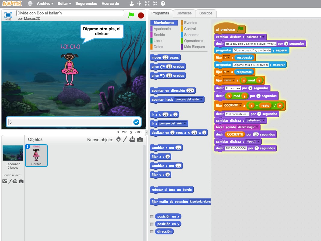 Competencias clave con Scratch: Actividades realizadas durante el ...