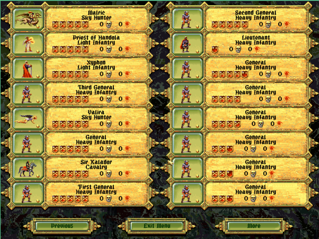 The Best Games Ever: Units Overview | Fantasy General Screenshot