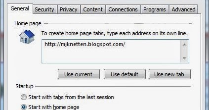 How to set up a Home page in the Microsoft Internet Explorer browser