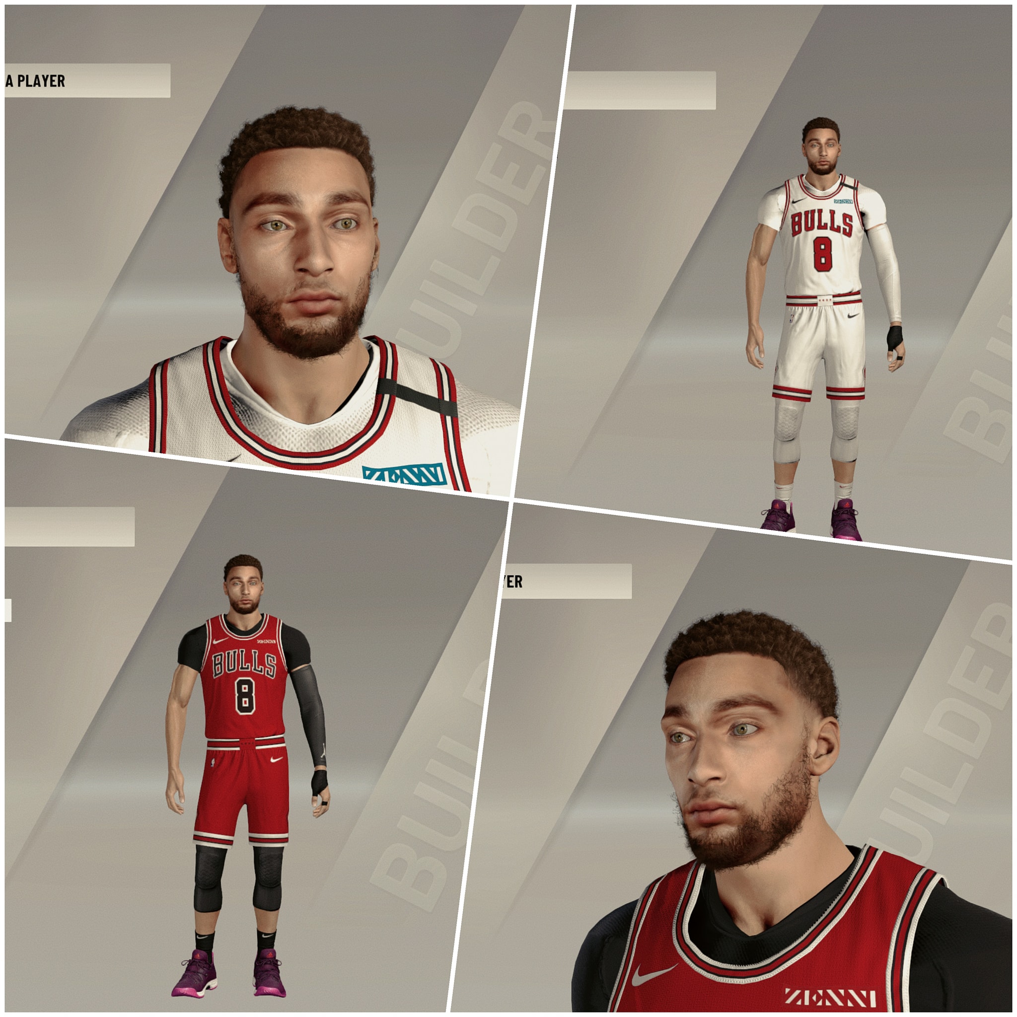 NBA 2K21 Zach LaVine Cyberface and Body Model With Short Sleeve by ...
