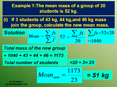 TIP BELAJAR MATEMATIK (TIPS FOR LEARNING MATHEMATICS): EXAMPLE 1 - MEAN