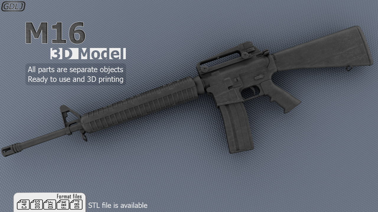 M16 3D Printing Model | Layth Jawad