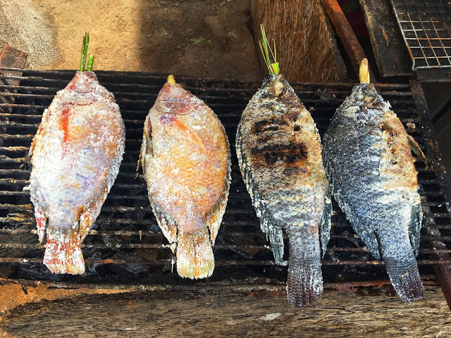 Pla Pao, or Thai Salt-Crust Fish, Koh Larn, Thailand