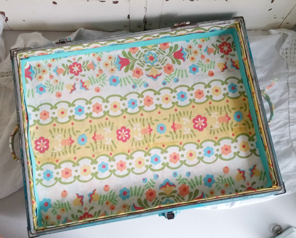 Upcycled Suitcase Tray - Little Vintage Cottage