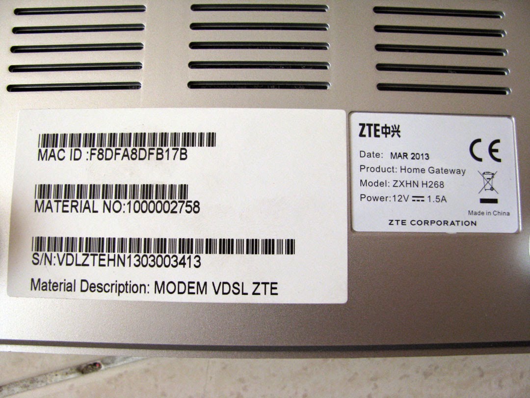 Alternative In Life: Untuk Dijual - Modem Unifi VDSL ZTE ZXHN H268