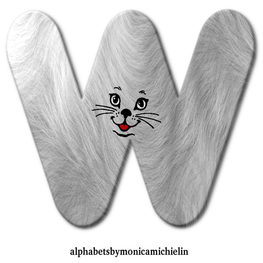 M. Michielin Alphabets: WHITE CAT, KITTEN ALPHABET LETTER, NUMBER PNG ...