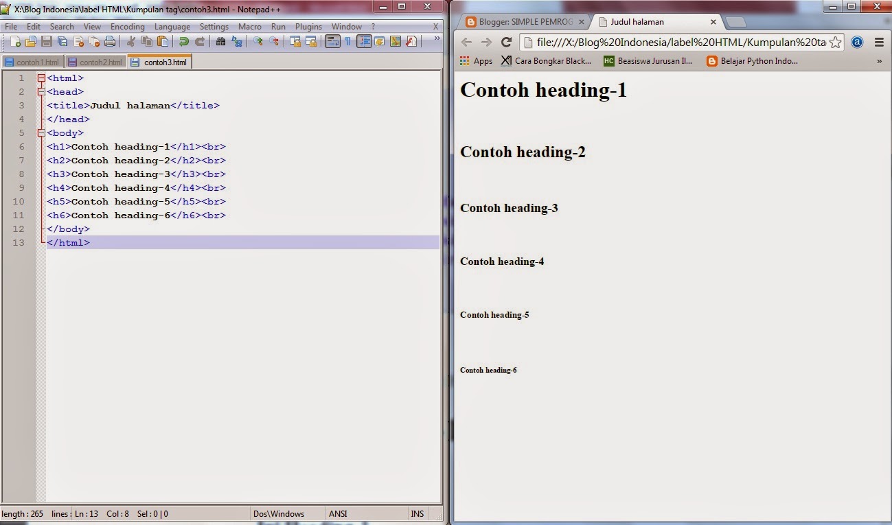 Kumpulan Tag HTML Sederhana di Pemrograman Web Dasar - Pemrograman ...