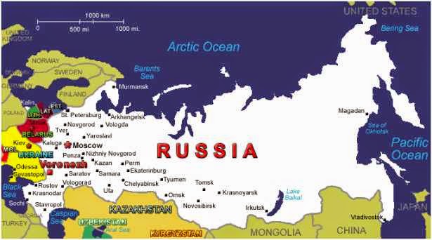 Map Of Russia And The Black Sea